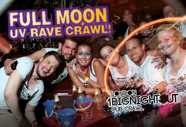 Full Moon UV Rave Crawl | Leicester Square, London Bar Crawl Reviews ...
