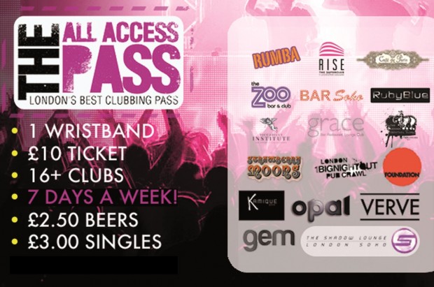 All Access Pass - Londons Best Nightlife Clubbing Pass | London Fun ...