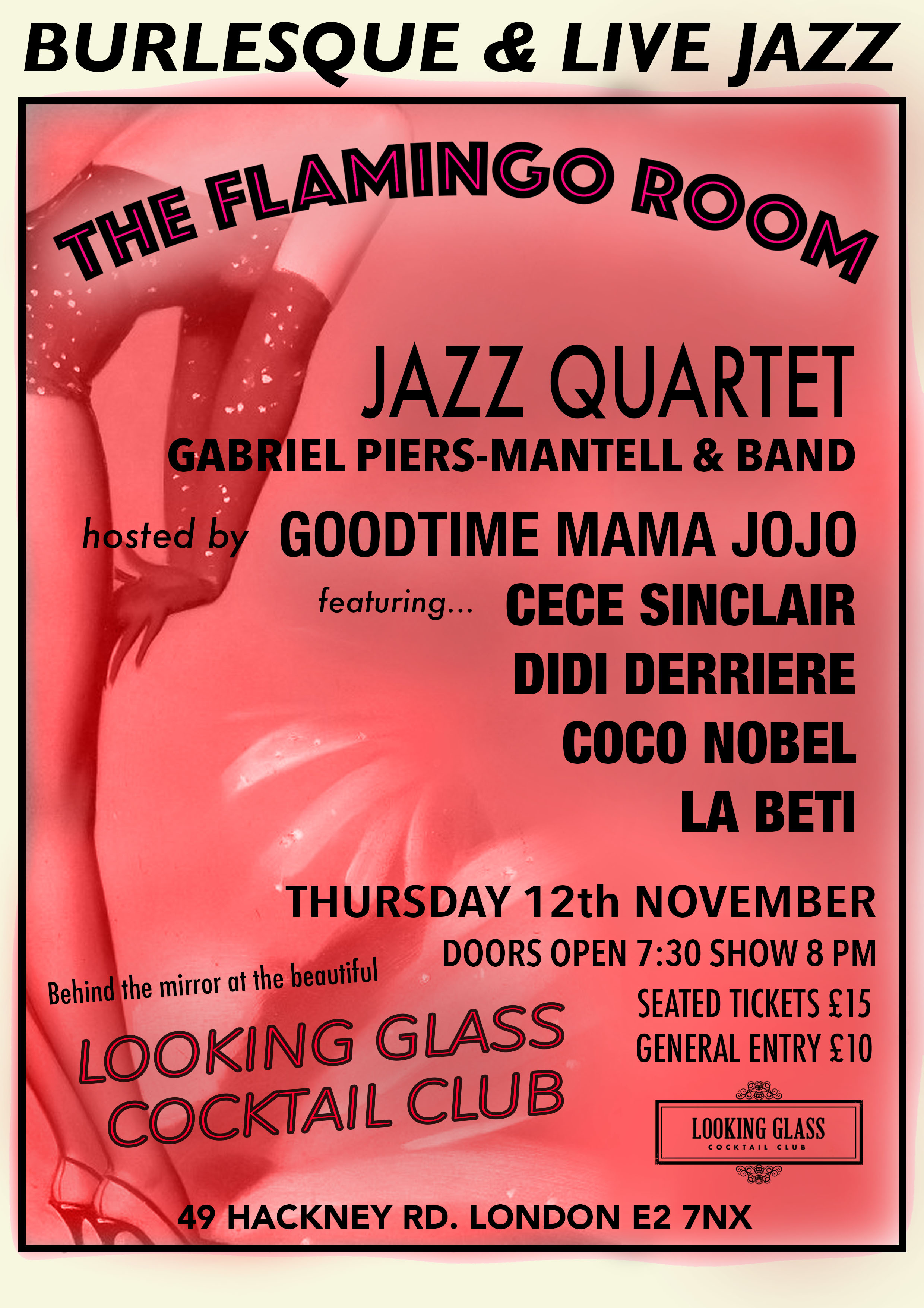 THE FLAMINGO ROOM : Burlesque & Live Jazz | Shoreditch, London Cabaret ...