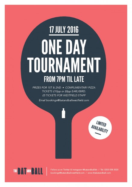 One Day Tournament | Stratford, London Food & Drink Reviews | DesignMyNight