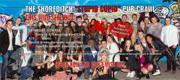 The Shoreditch "Stupid Cupid" Pub Crawl | Shoreditch, London Bar Crawl ...
