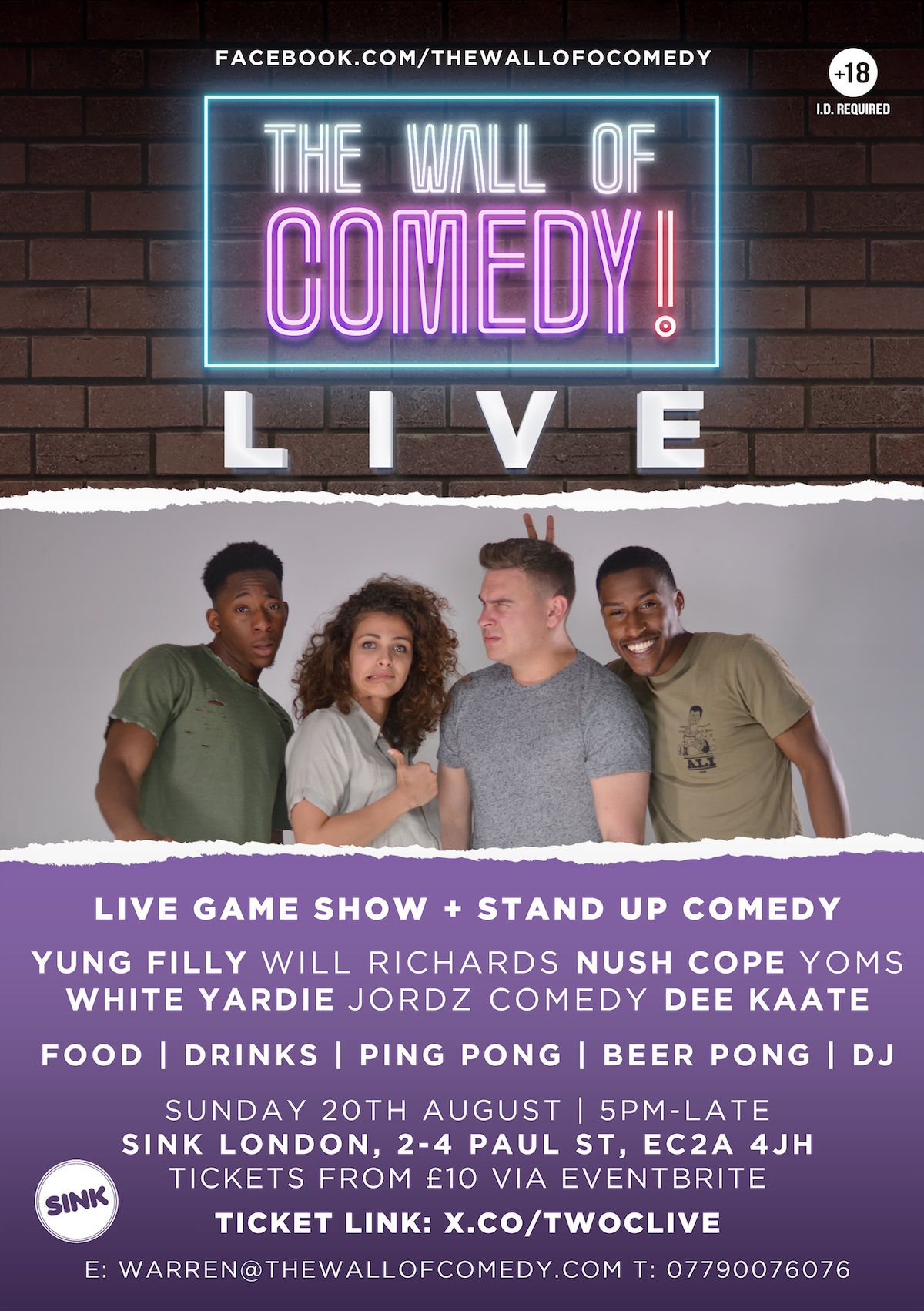 The Wall Of Comedy live | Shoreditch, London Comedy Reviews | DesignMyNight