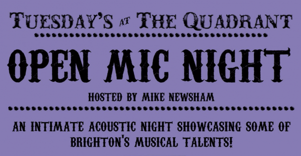 Open Mic Night @ The Quadrant | Brighton Live Music Reviews | DesignMyNight