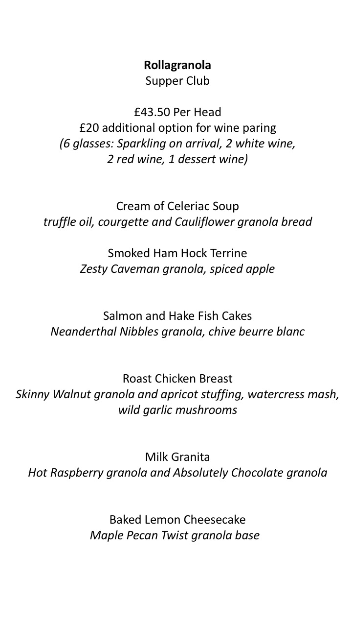 Rollagranola Supper Club | London Pop-Up Reviews | DesignMyNight