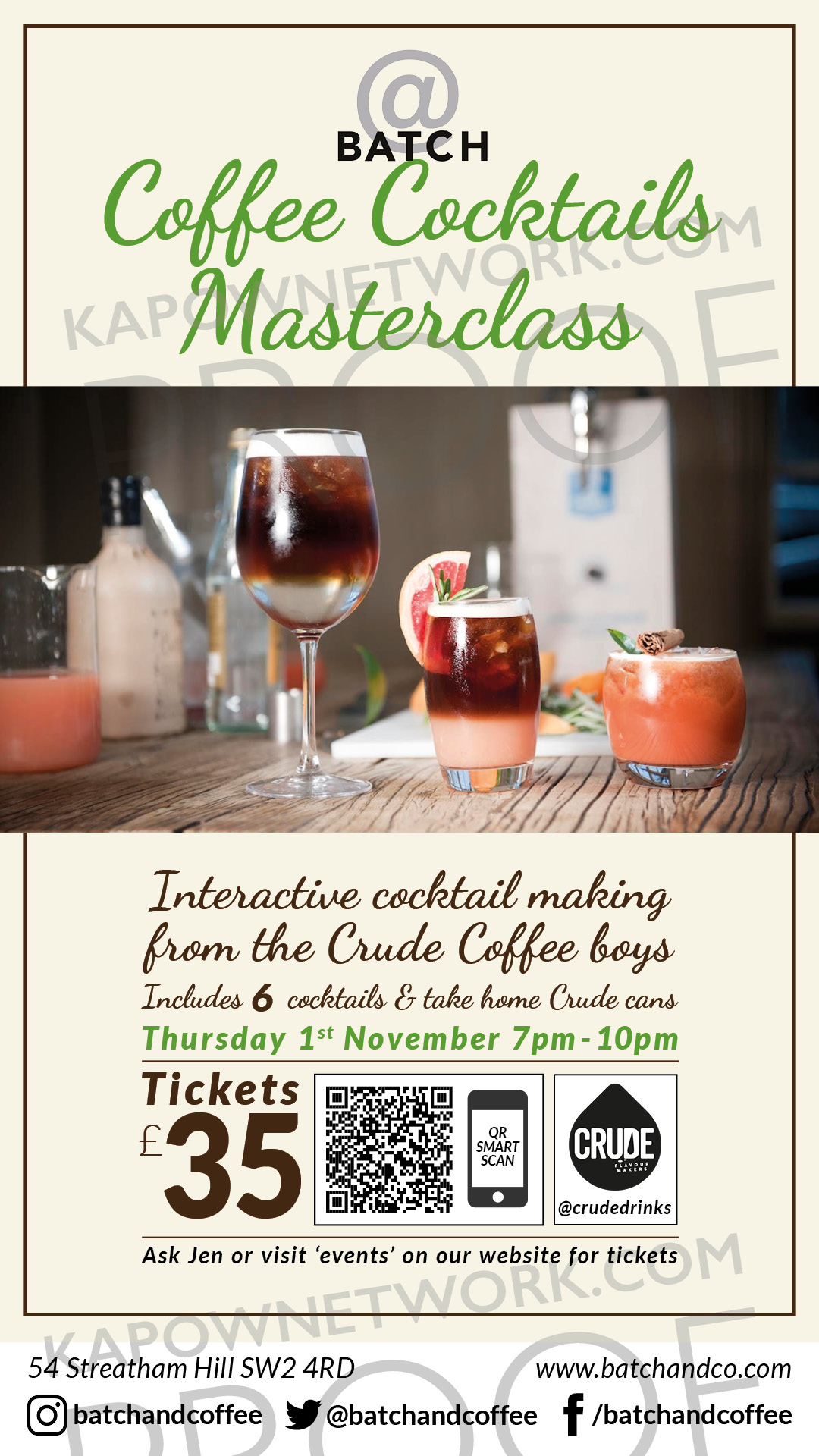 Coffee Cocktails Masterclass @ Batch & Co | London Drinks Tasting ...