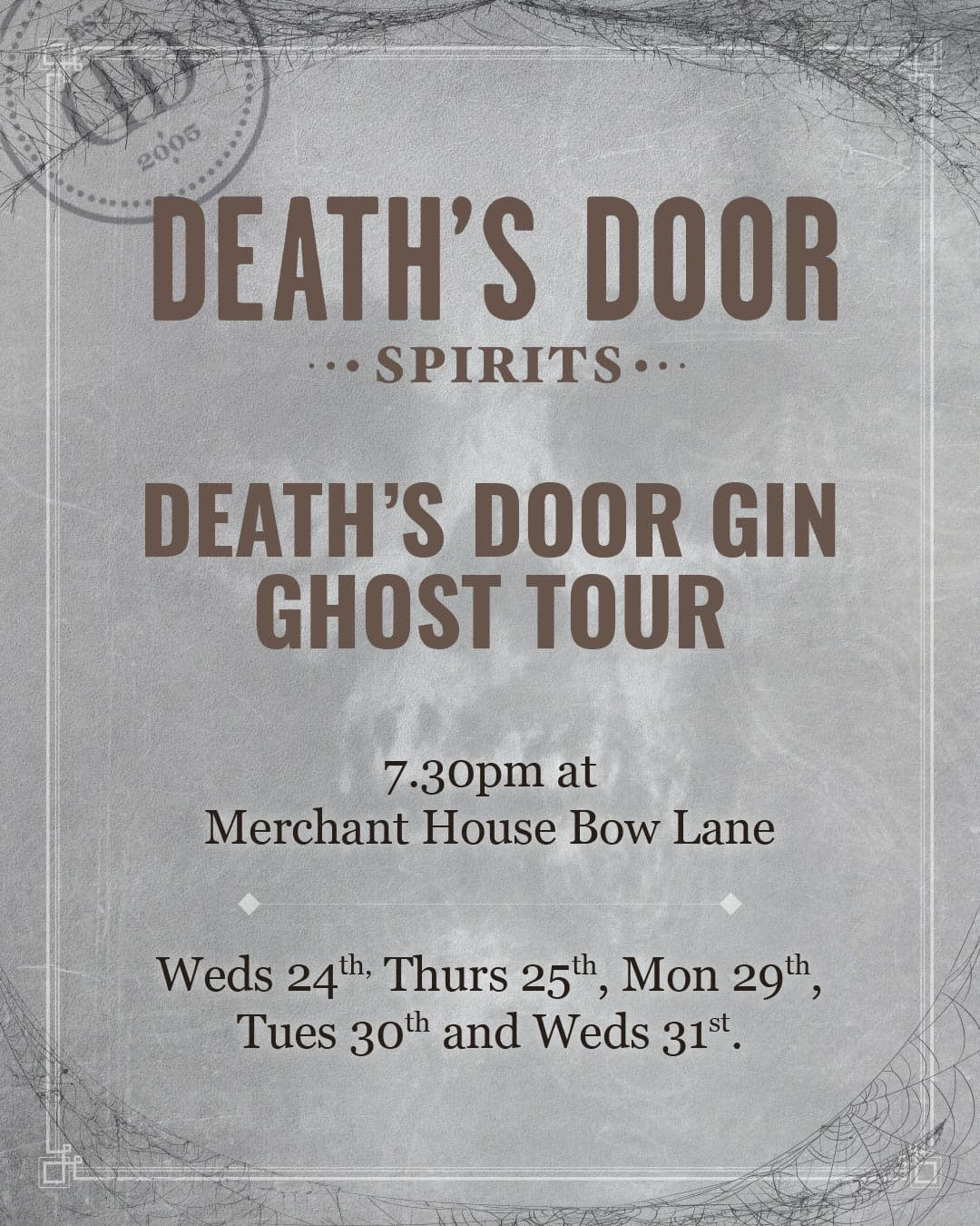Death's Door Gin Ghost Tour | City of London, London Something A Little ...