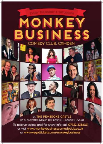 Monkey Business Comedy Club Camden | London Comedy Reviews | DesignMyNight