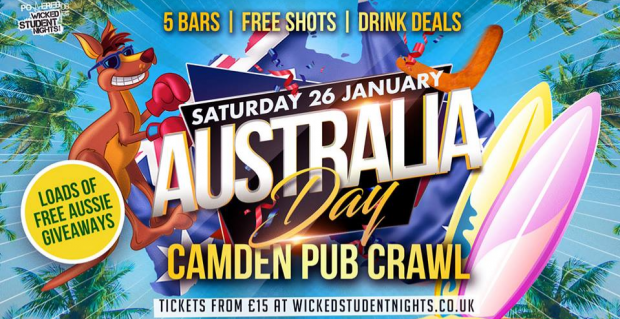 Australia Day Pub Crawl | Camden, London Bar Crawl Reviews | DesignMyNight