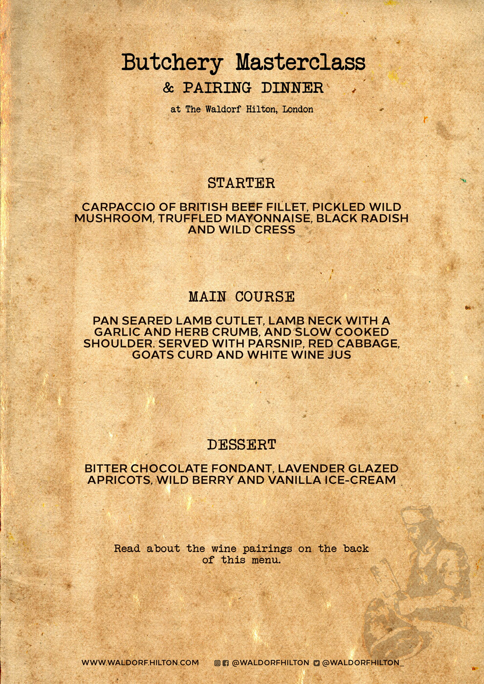 Butchery Masterclass & Pairing Dinner at the Waldorf | London Food ...