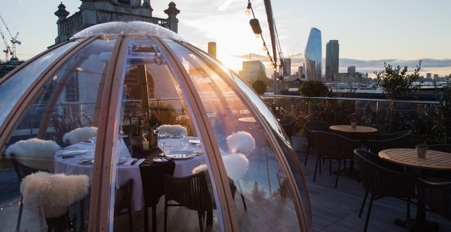 Mercer Roof Terrace Winter Igloos | City of London, London Something A ...