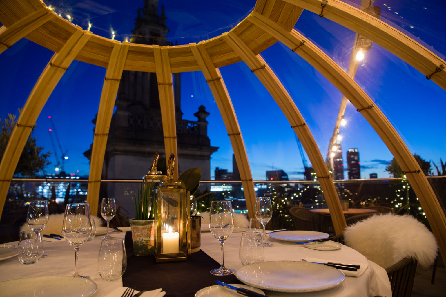 Mercer Roof Terrace Winter Igloos | City of London, London Something A ...