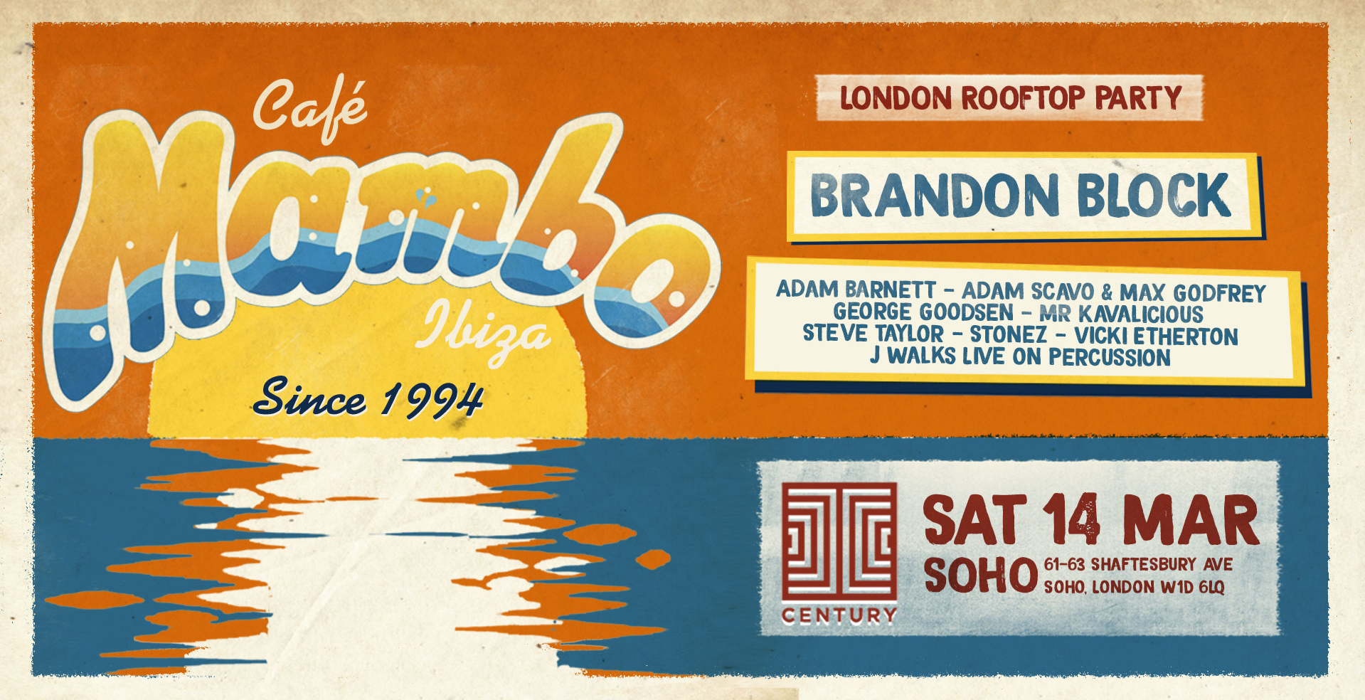 Cafe Mambo Ibiza Classics London Rooftop Brunch & Party | Leicester ...