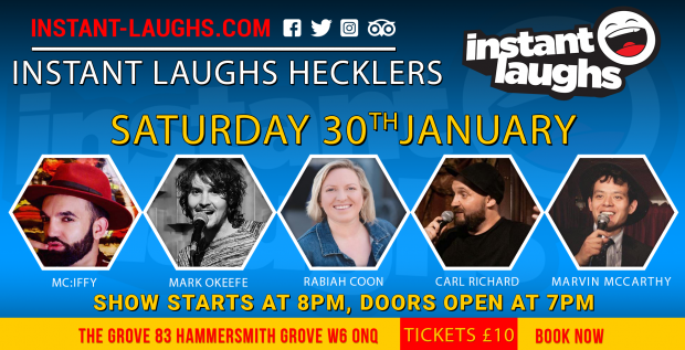 Hecklers | London Comedy Reviews | DesignMyNight
