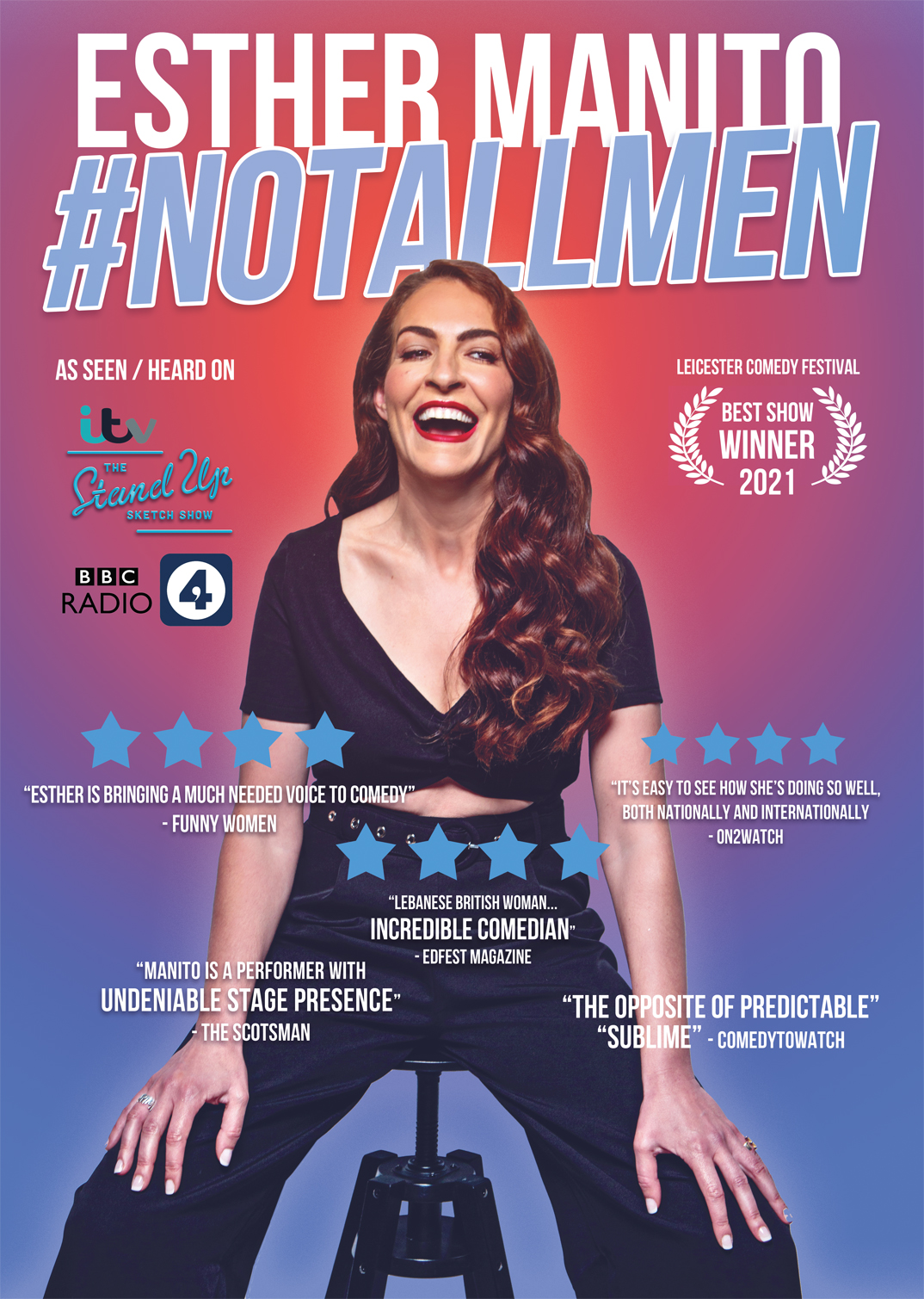 Esther Manito: "Not All Men" at the Brighton Fringe | Brighton Comedy ...