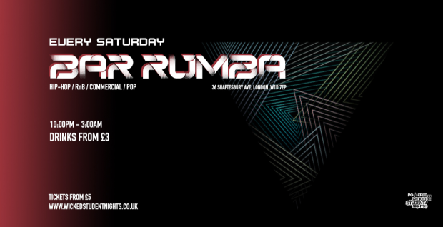 Bar Rumba // EVERY SATURDAY// £3 DRINKS | West End, London Bar Crawl ...