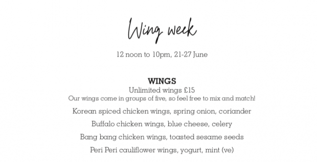 Wing Week | Central London, London Food & Drink Reviews | DesignMyNight