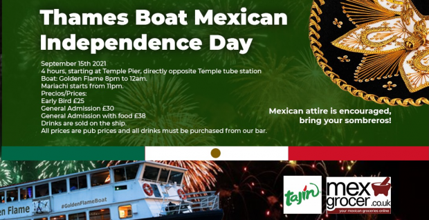 Thames Boat Mexican Independence Day Party | Embankment, London Boat ...