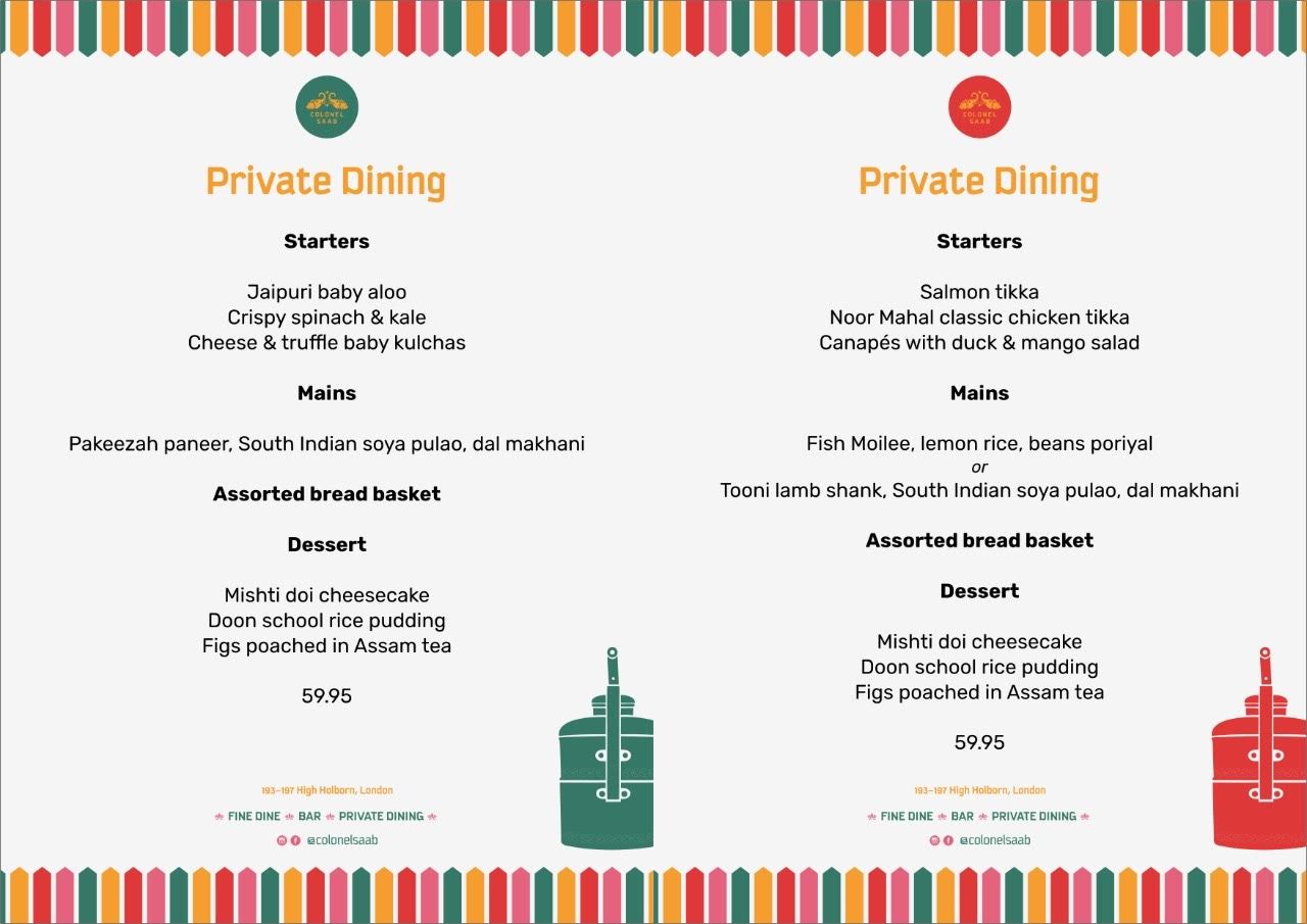 Colonel Saab: Gorgeous Indian Dining In Holborn | DesignMyNight