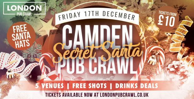 Camden Christmas Santa Pub Crawl + Free Santa Hats // 5 Venues // Free ...