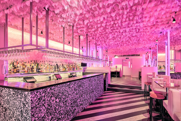 Tonight Josephine Clapham: Pink Cocktail Party Bar | DesignMyNight