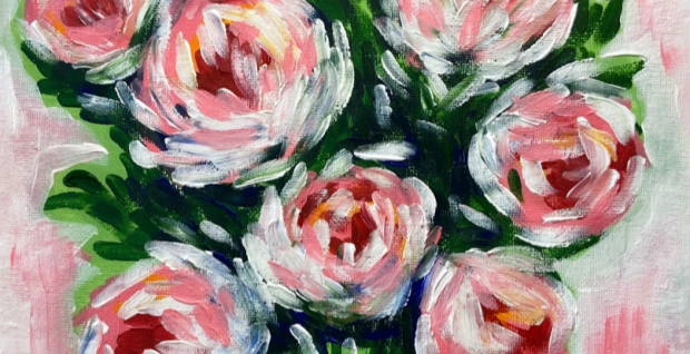 Paint and Sip- Pimlico | Bouquet of flowers | London Activity Reviews ...