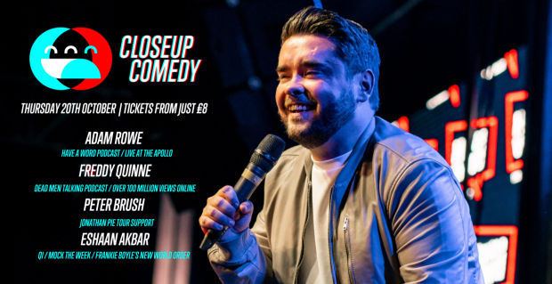 CLOSEUP COMEDY with Adam Rowe | Jewellery Quarter, Birmingham Comedy ...