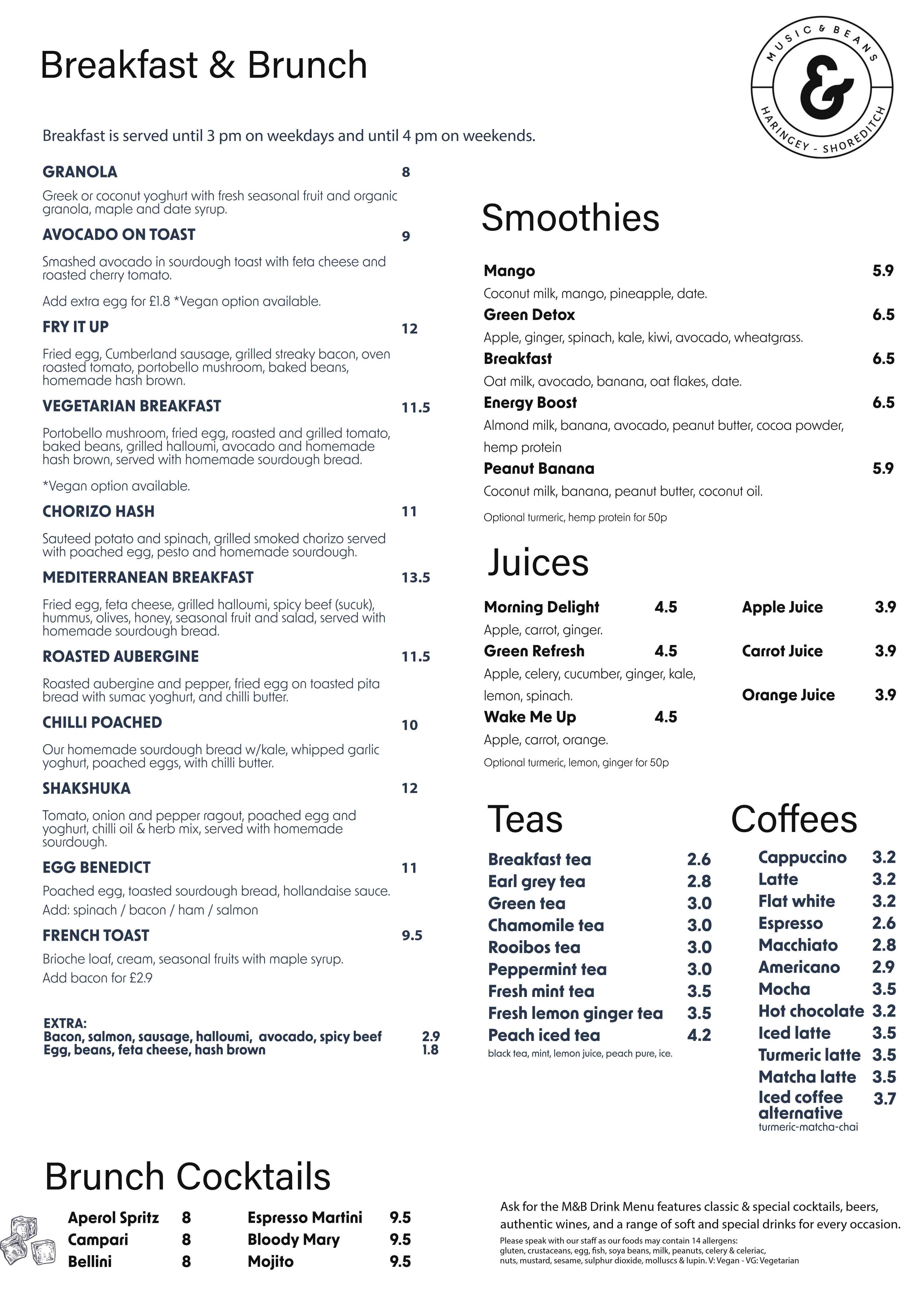 Music & Beans: All Day Dining In Shoreditch | DesignMyNight