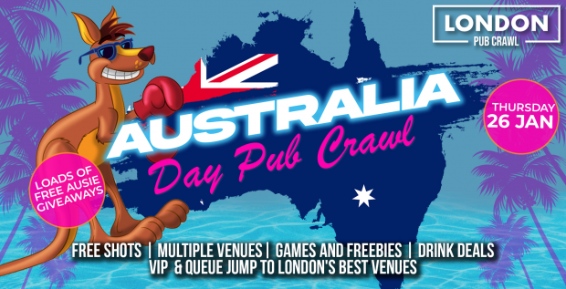 Australia Day Pub Crawl | Soho, London Bar Crawl Reviews | DesignMyNight