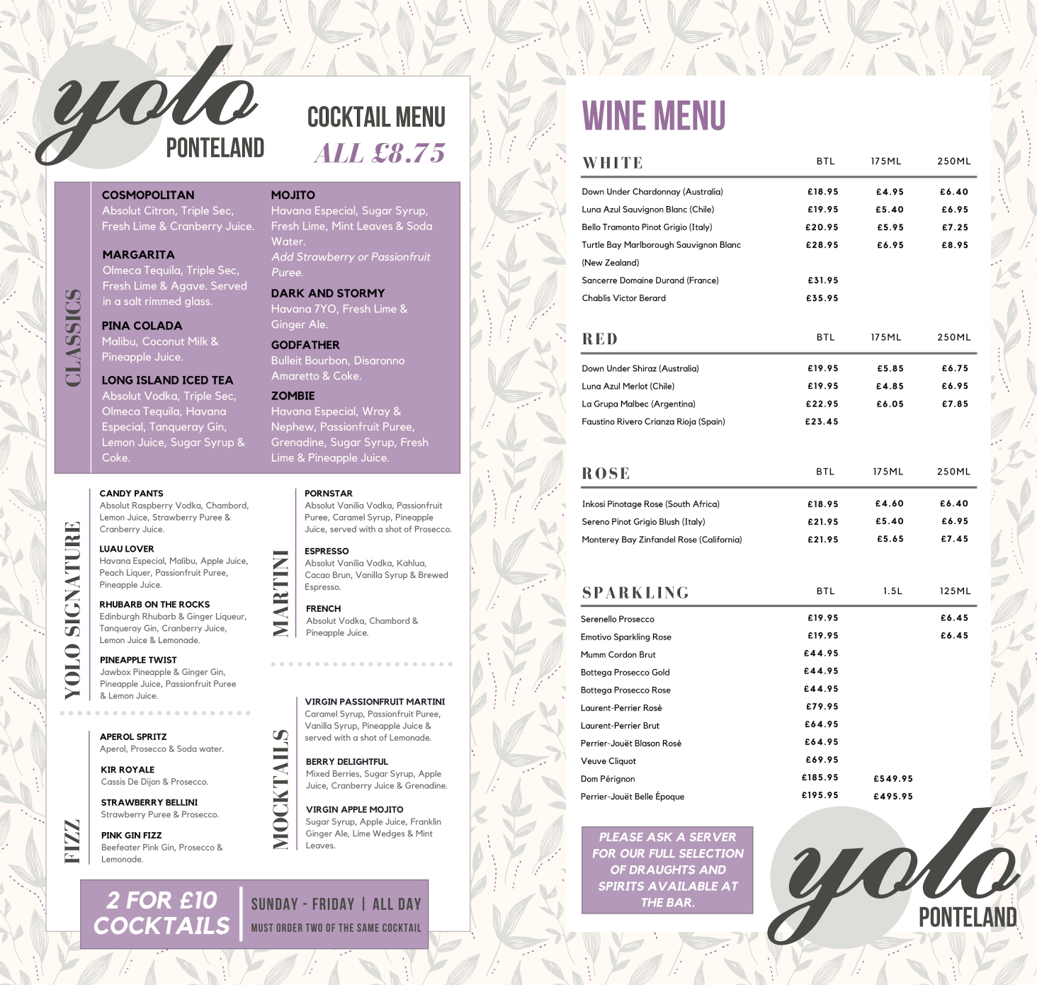 YOLO Ponteland: Newcastle Bar And Restaurant | DesignMyNight