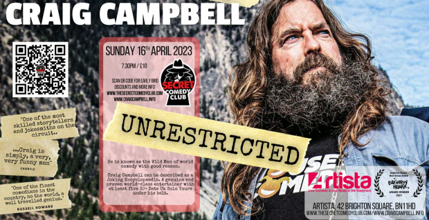 Craig Campbell - Unrestricted | Brighton Comedy Reviews | DesignMyNight