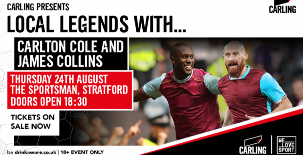 Carlton Cole & James Collins - Local Legends @ The Sportsman, Stratford ...
