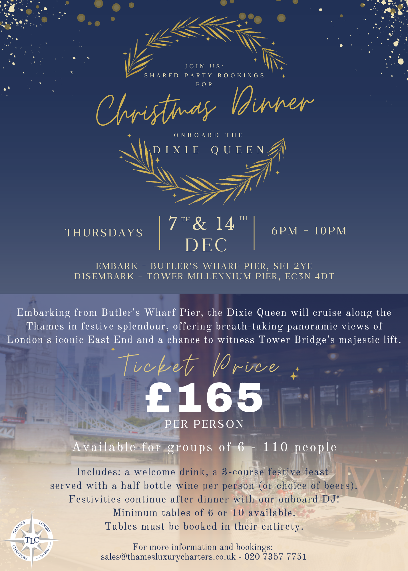 Xmas Dinner - Dixie Queen | London Christmas Themed Reviews | DesignMyNight
