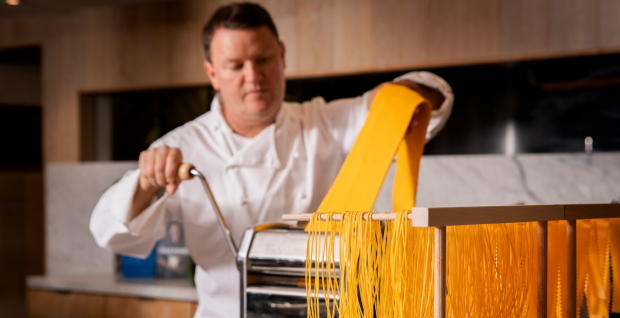 Theo Randall Cookery Masterclass - Tagliarini cacio e pepe & risotto funghi demo | Mayfair ...