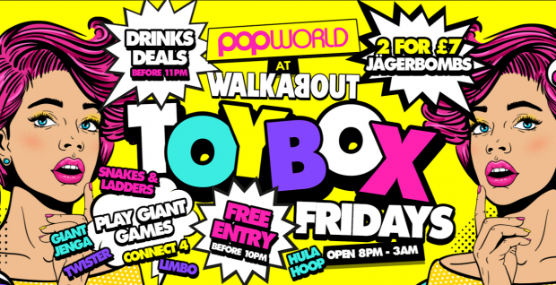 Toy Box Fridays @ Walkabout Brighton | Beachfront, Brighton Clubbing ...
