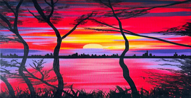 Paint A Pic: Fiery Landscape | Manchester Activity Reviews | DesignMyNight