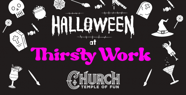 THIRSTY WORK HALLOWEEN SIP AND PAINT @ CHURCH - TEMPLE OF FUN | Neepsend, Sheffield Something A ...