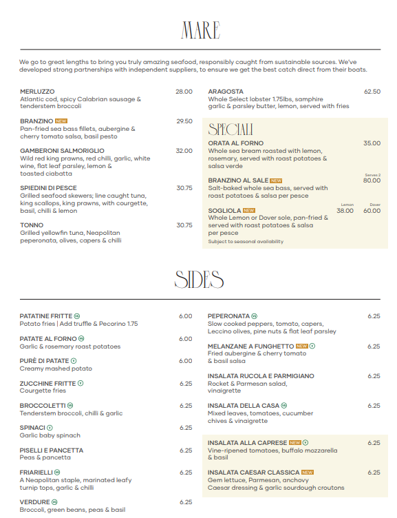 Piccolino Exchange Square: Liverpool Street Italian Restaurant ...