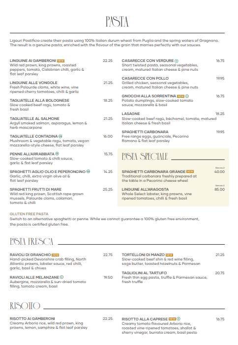 Piccolino Heddon Street: London Italian Restaurant | DesignMyNight