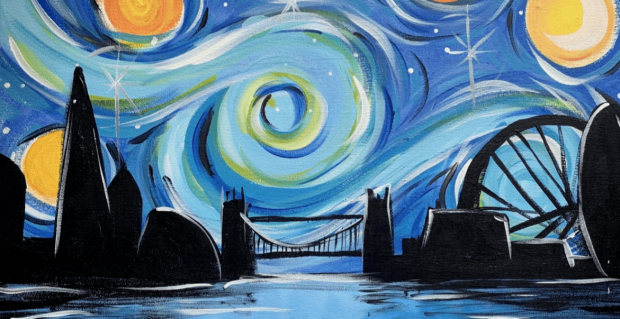 Paint and Sip - Starry Night Over London | The Iron Duke | London ...