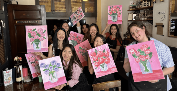 Paint and Sip - Bouquet of Flowers | Mash Paddle Brewery | London ...