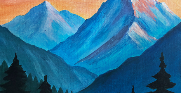 Paint and Sip - Winter in the Alps | The Alchemist | Edinburgh Activity ...