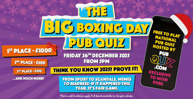 🎄 The Big Boxing Day Pub Quiz | City Centre, UK Daytime Reviews ...