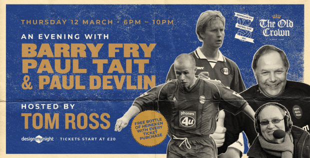 An evening with Barry Fry, Paul Tait & Paul Devlin at The Old Crown ...